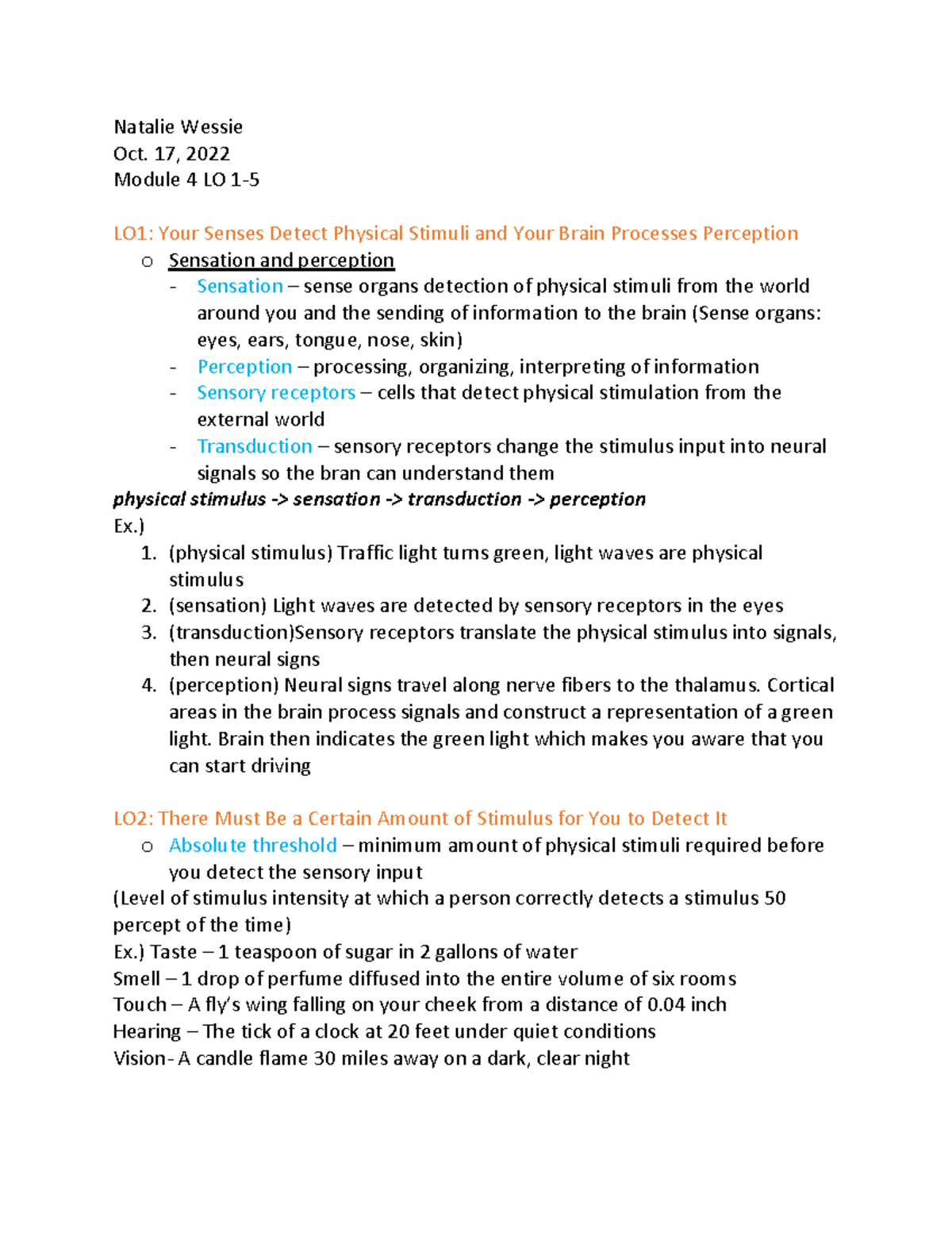 Module 4 Prep Guide LOs 1-5 - Natalie Wessie Oct. 17, 2022 Module 4 LO ...