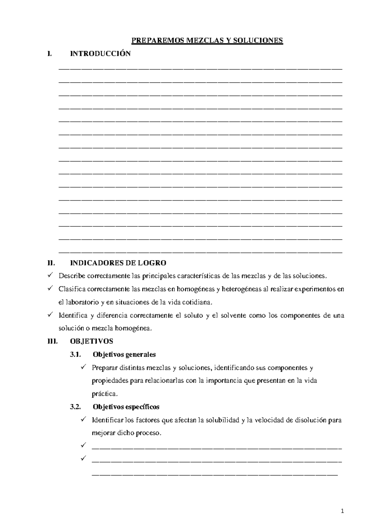 3 Soluciones Y Mezclas - escuela - PREPAREMOS MEZCLAS Y SOLUCIONES I ...