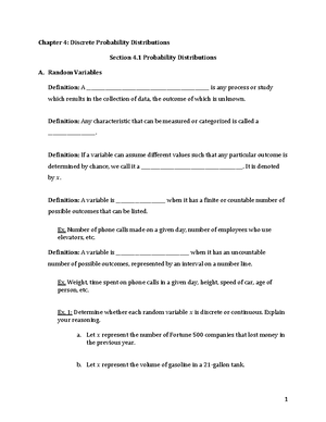 Ch. 1 The Nature of Probability and Statistics - 1. Descriptive and ...