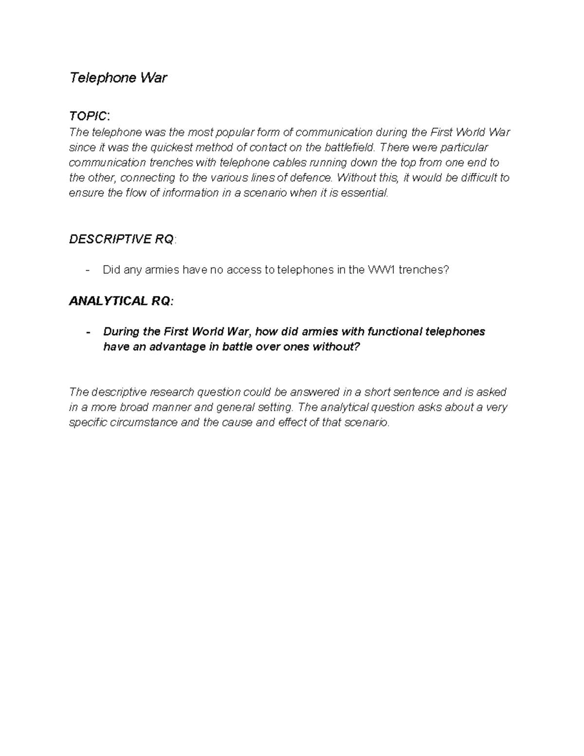 Telephone War - 4ejdjdjendujernd - Telephone War TOPIC: The telephone ...