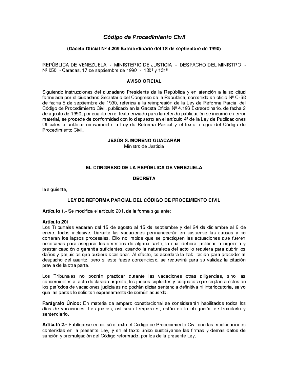 Codigo-Procedimiento-Civil - Código de Procedimiento Civil (Gaceta ...