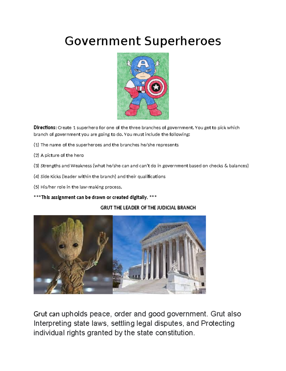 Government Superheroes Modified - Government Superheroes Directions ...