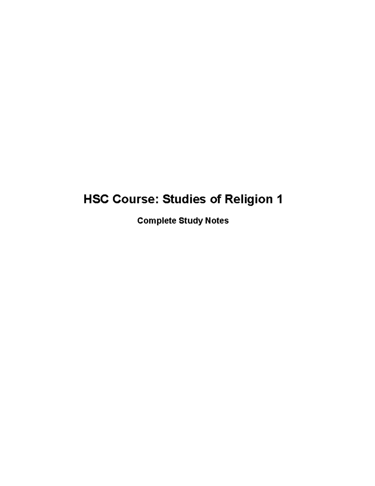 HSC Course Studies of Religion 1 - Contemporary Aboriginal ...