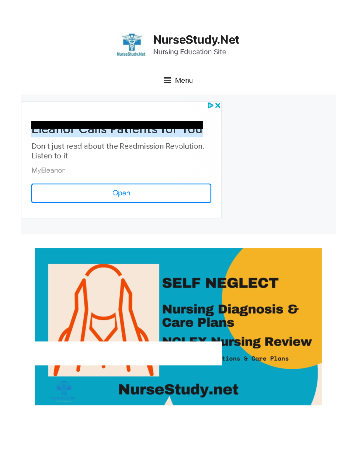 Self Neglect Nursing Diagnosis and Nursing Care Plan - NurseStudy ...