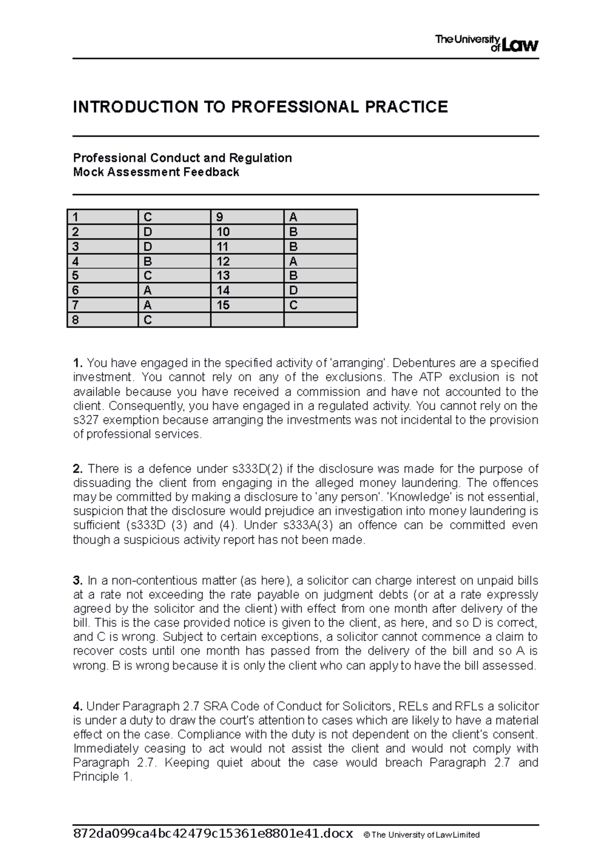 2223 ipp professional conduct ce02 mock assessment feedback v2 - INTRODUCTION TO PROFESSIONAL ...
