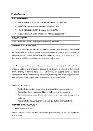 Done Proposal STA104 4 - STA104 Proposal GROUP MEMBERS: 1. NAUFAL ISKANDAR BIN SHAZLEEN NIZAM ...