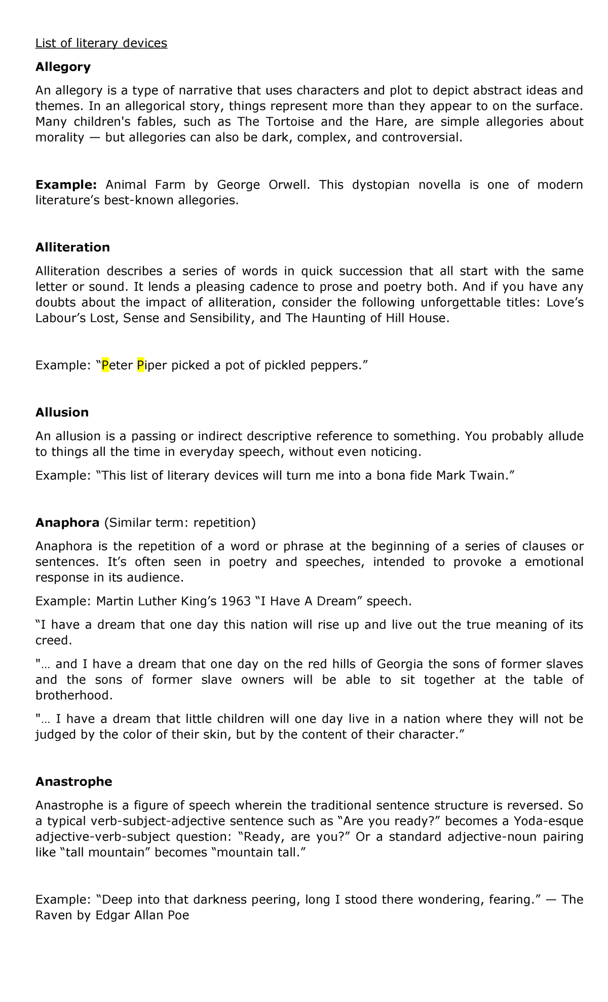 Literary-devices - These are the lists of literary devices that can be ...