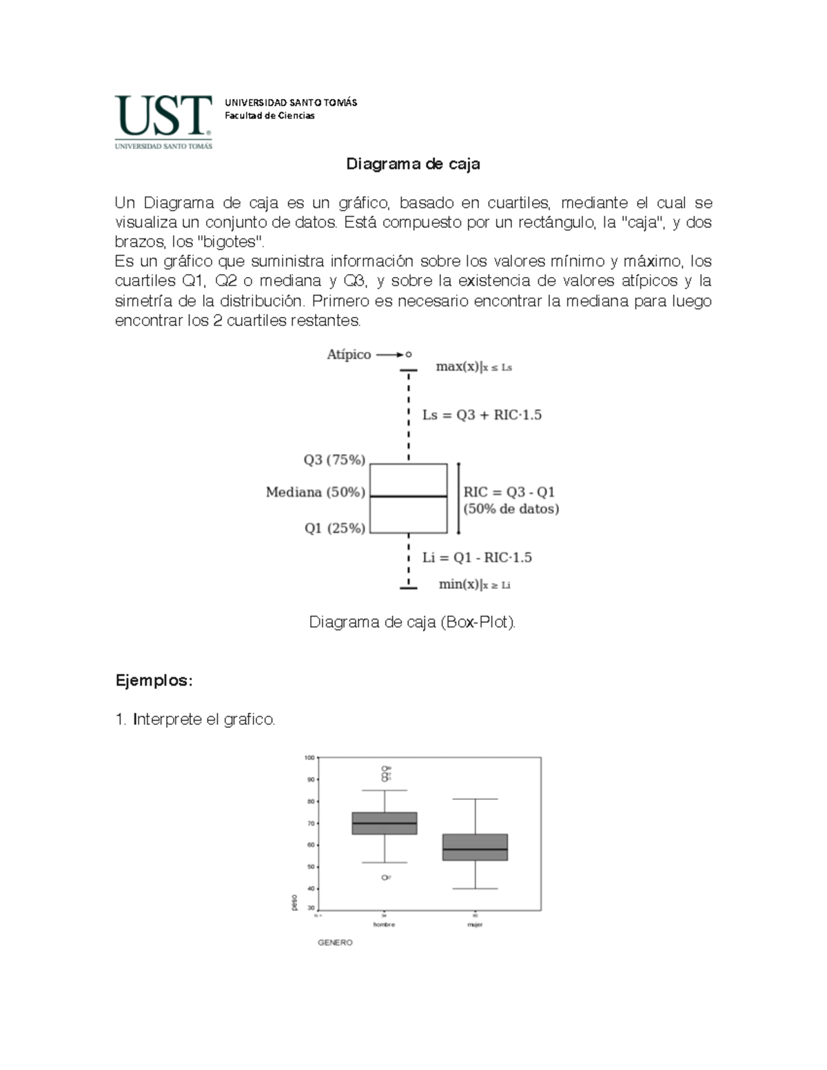 BOX PLOT - Graficos box plot - UNIVERSIDAD SANTO TOMÁS Facultad de ...