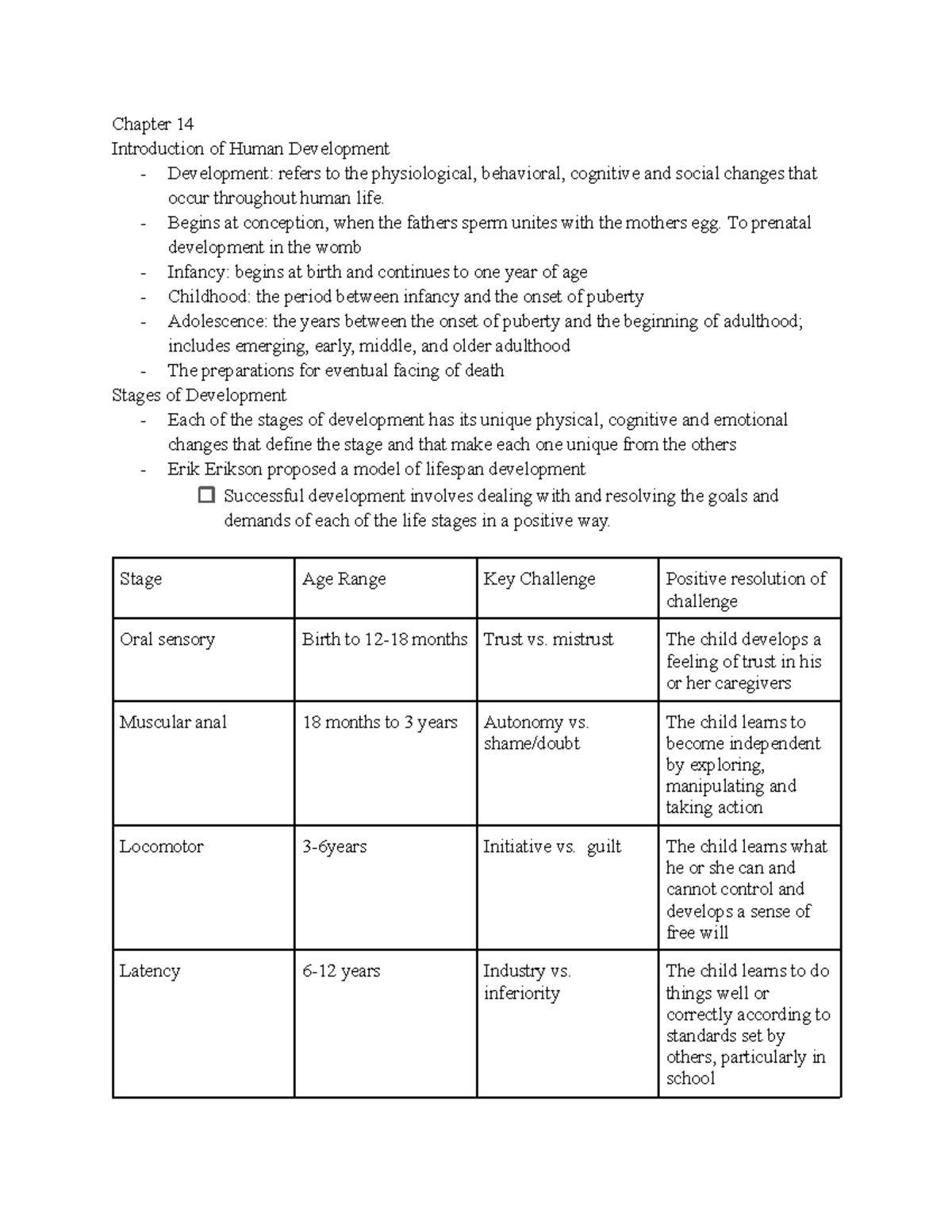Psych 121-chapter 14 - lecture notes - Chapter 14 Introduction of Human ...