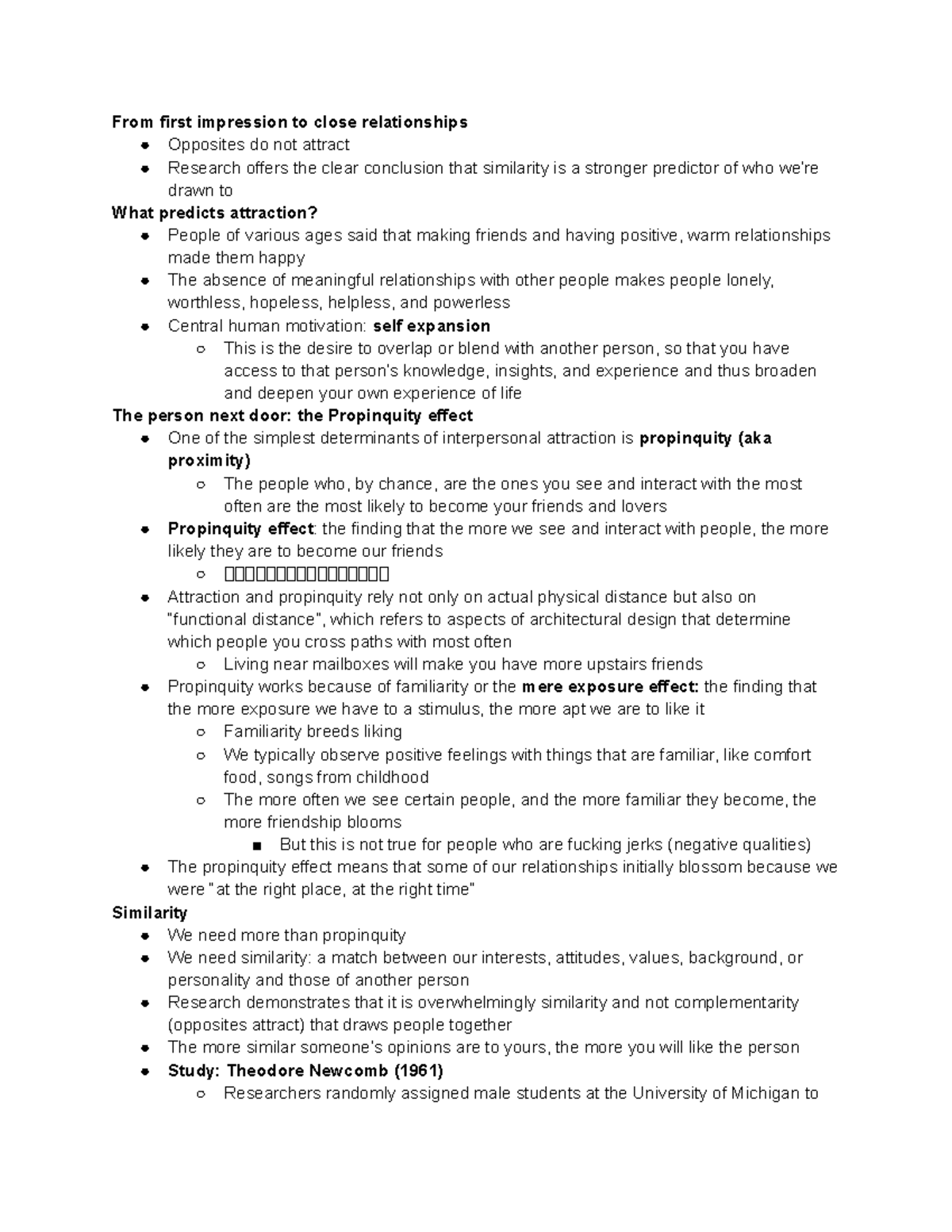 PSYC 2600 Textbook Reading Summary Chapter 10 - From first impression ...