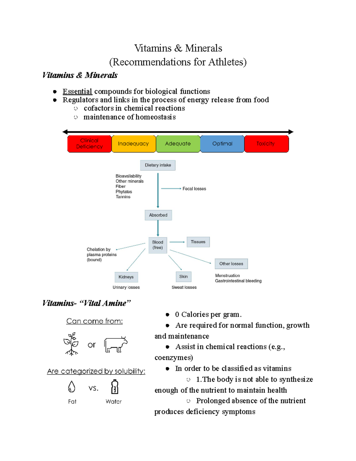 Micronutrients - Professor is Brandon Willingham These are the notes ...