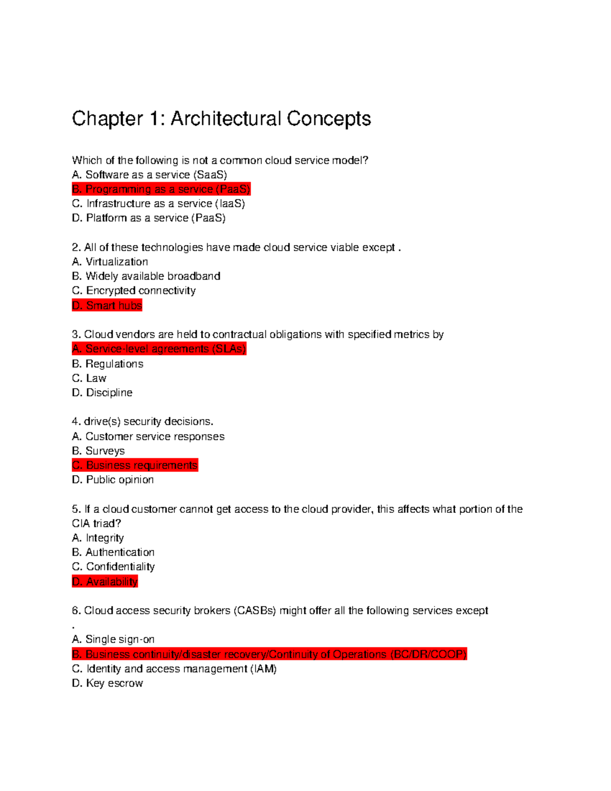 Study - This are posible question for the test2 - Chapter 1 ...