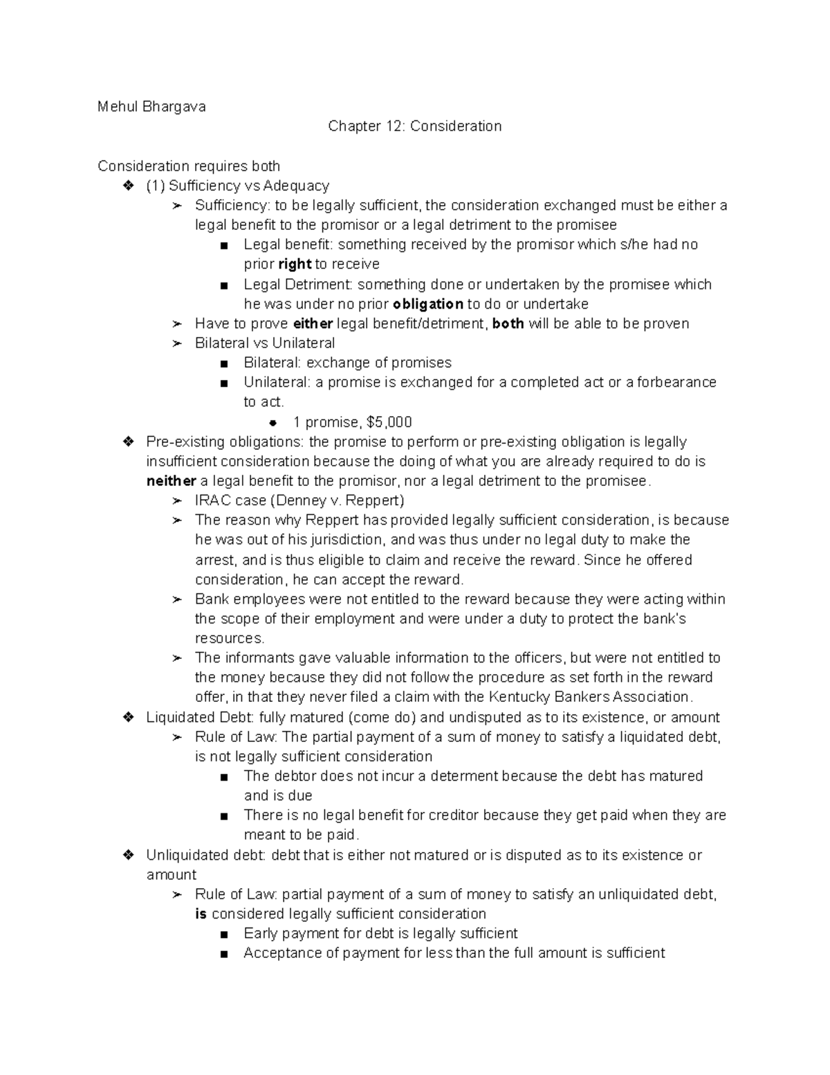 Chapter 12 - Lecture notes 12 - Mehul Bhargava Chapter 12 ...