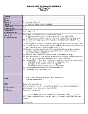 RPH BI YEAR 2 (LP1-11 Phonic) - DAILY LESSON PLAN YEAR 2 SUBJECT ...