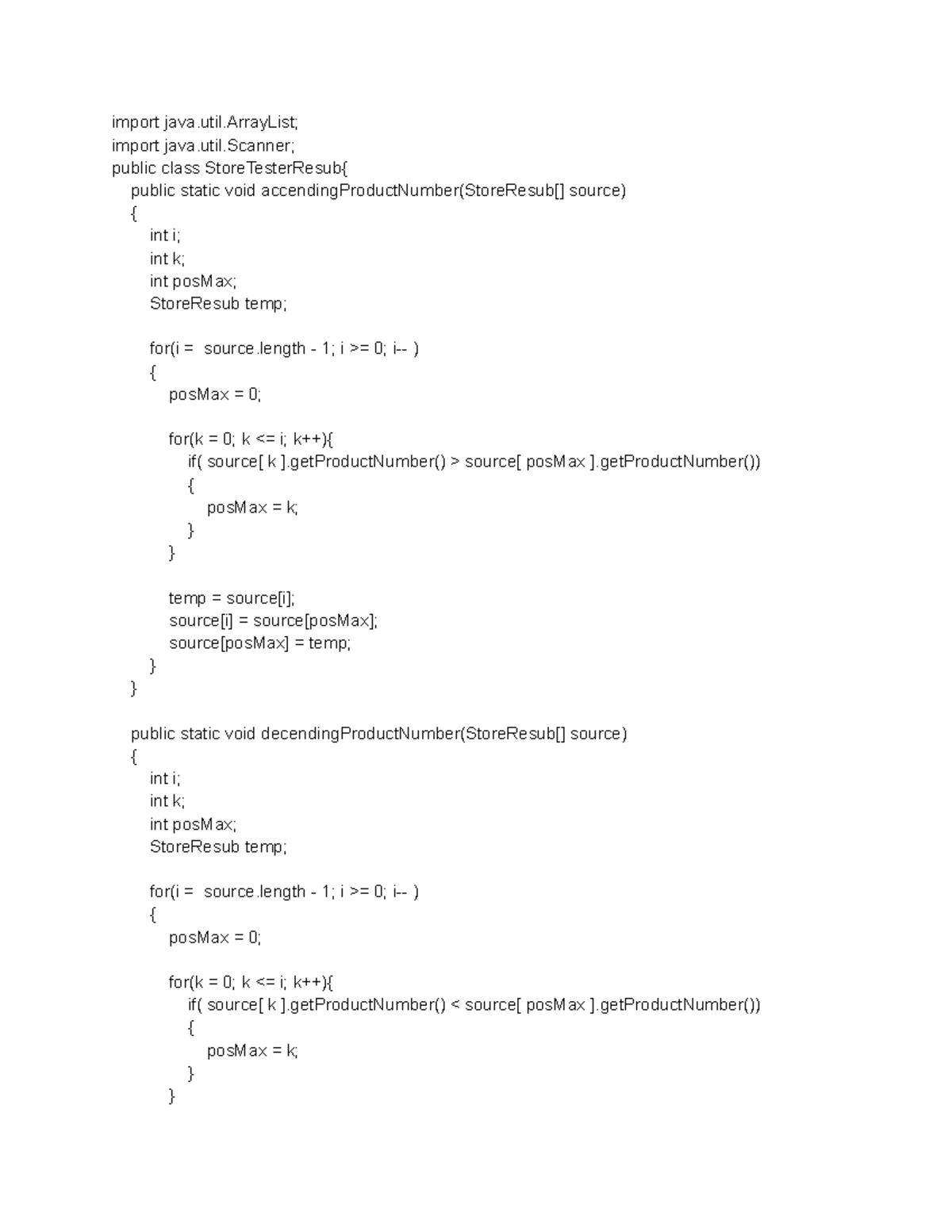 Store Store - import java.util; import java.util; public class ...