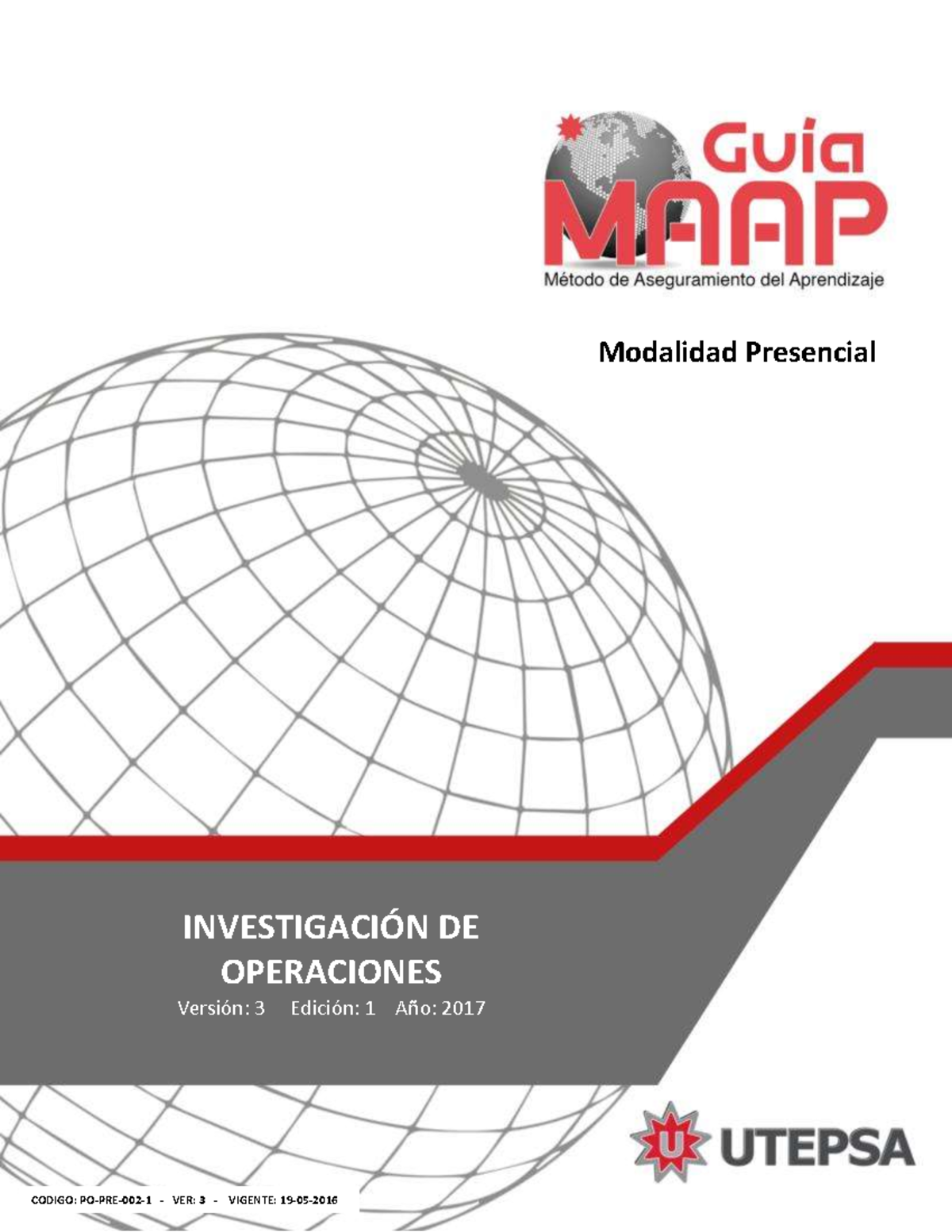 Guia maap investigacion de operaciones - 1 CODIGO: PO-PRE-002-1 - VER ...