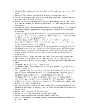 Of Mice and Men Chapter 4 Questions and Answers - Two books that Crooks ...