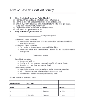 ANSI 2233 Exam 1 notes - Average Values Last rib fat thickness used to ...