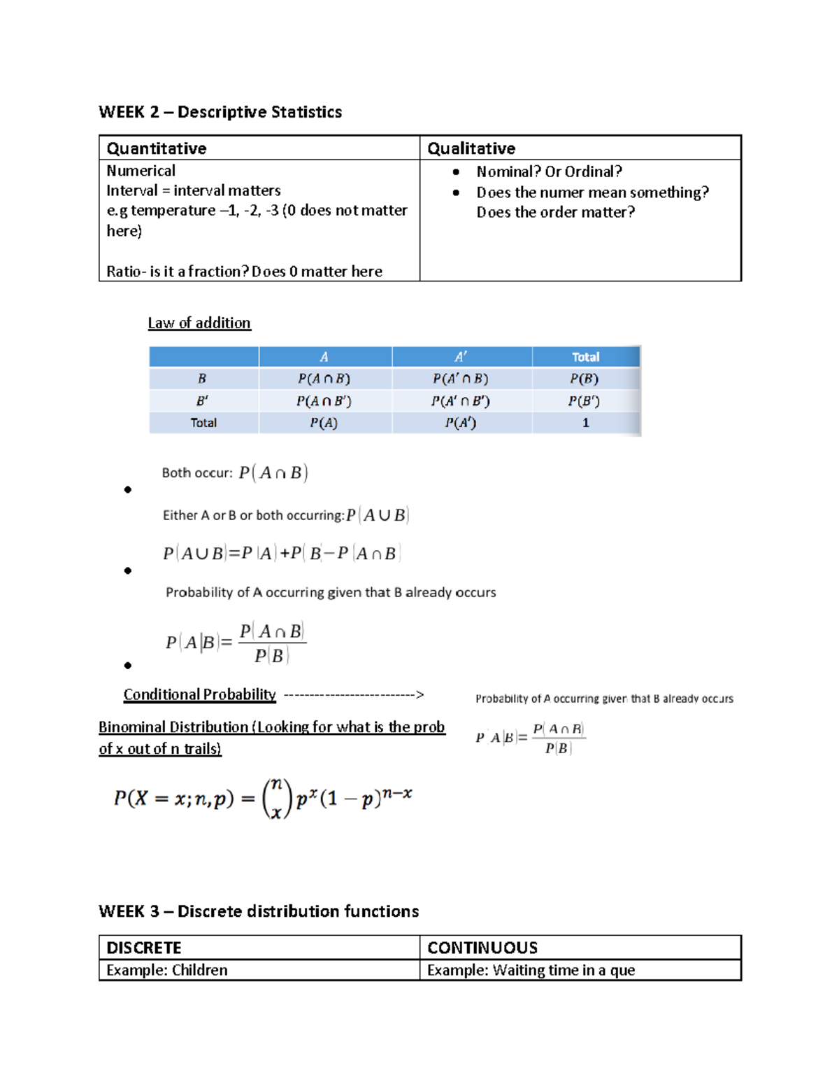 Stats Exam Notes Warning Tt Undefined Function 32 Warning Tt Undefined Function 32 Week 