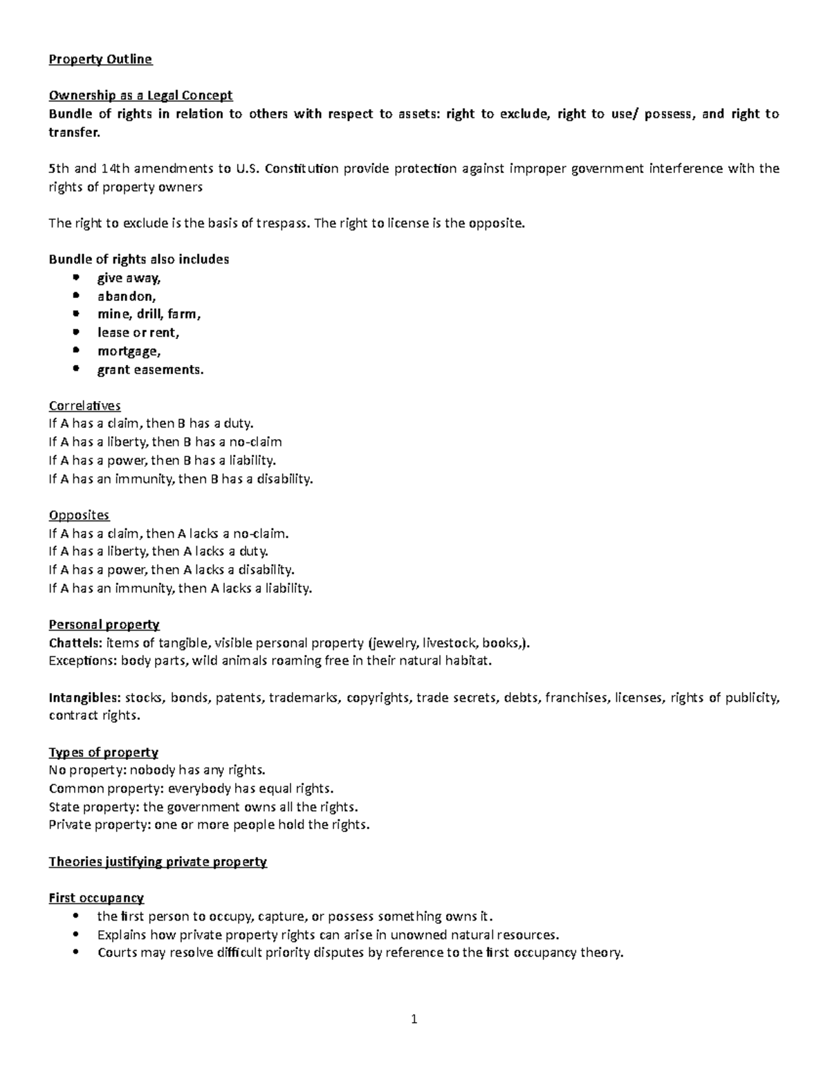 Property outline - Property Outline Ownership as a Legal Concept Bundle ...