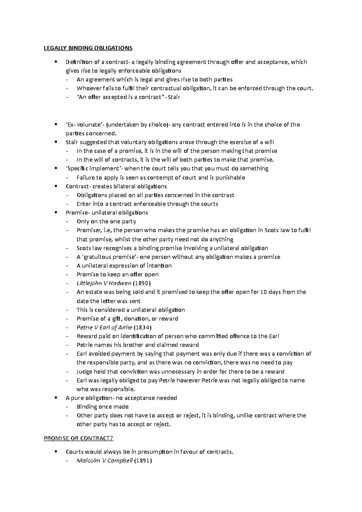 Contract law revision - lecture delivered by Naveed Kayani - LEGALLY ...