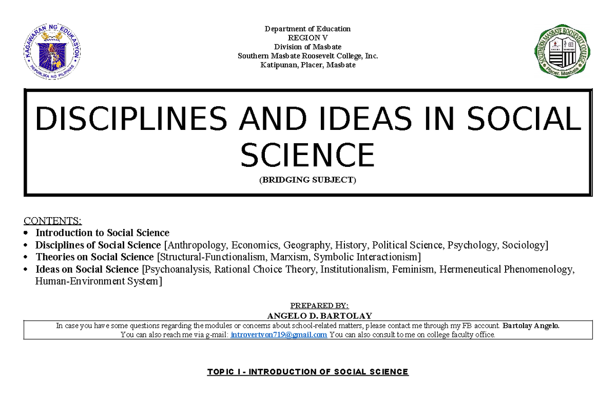 Notes-DISS - Bridging course related document - ####### Department of ...