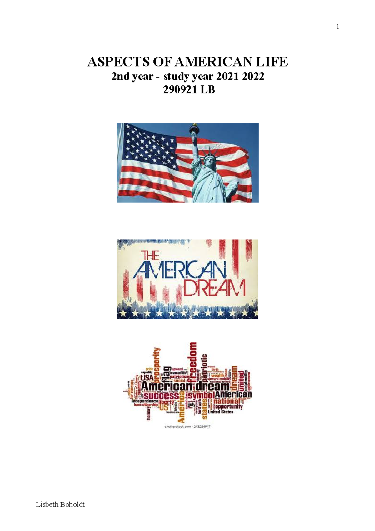 Aspects OF American LIFE 2nd year 2021 2022 290921 lb - ASPECTS OF ...