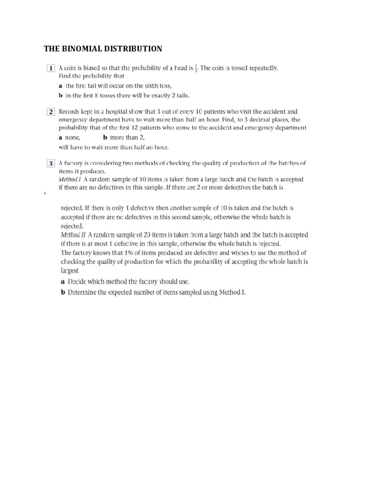 Binomial distribution - Probability and Statistics - THE BINOMIAL DISTRIBUTION - Studocu
