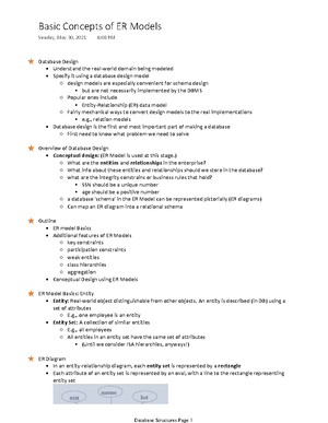 Conceptual Design of ER Models - Conceptual Design Using the ER Model ...