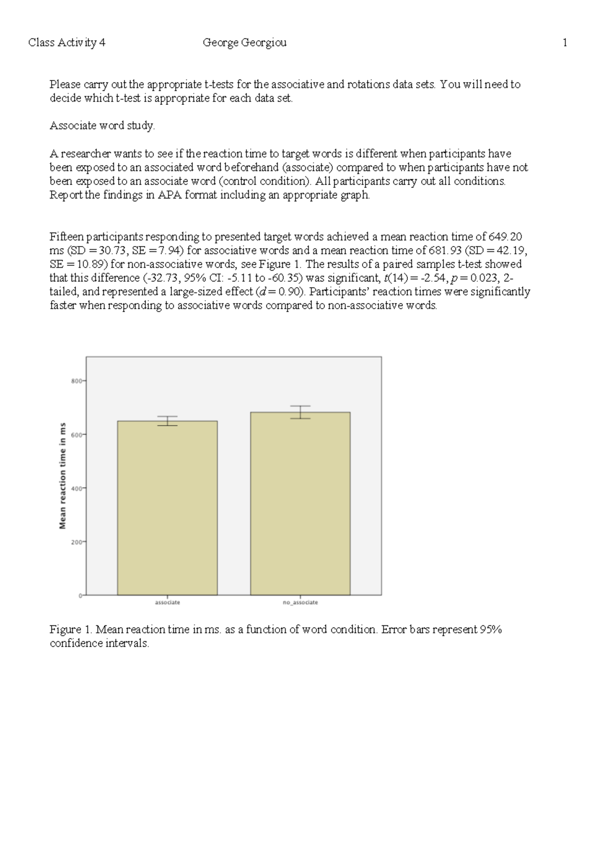 Class Activity 4 model answers - Class Activity 4 George Georgiou 1 ...