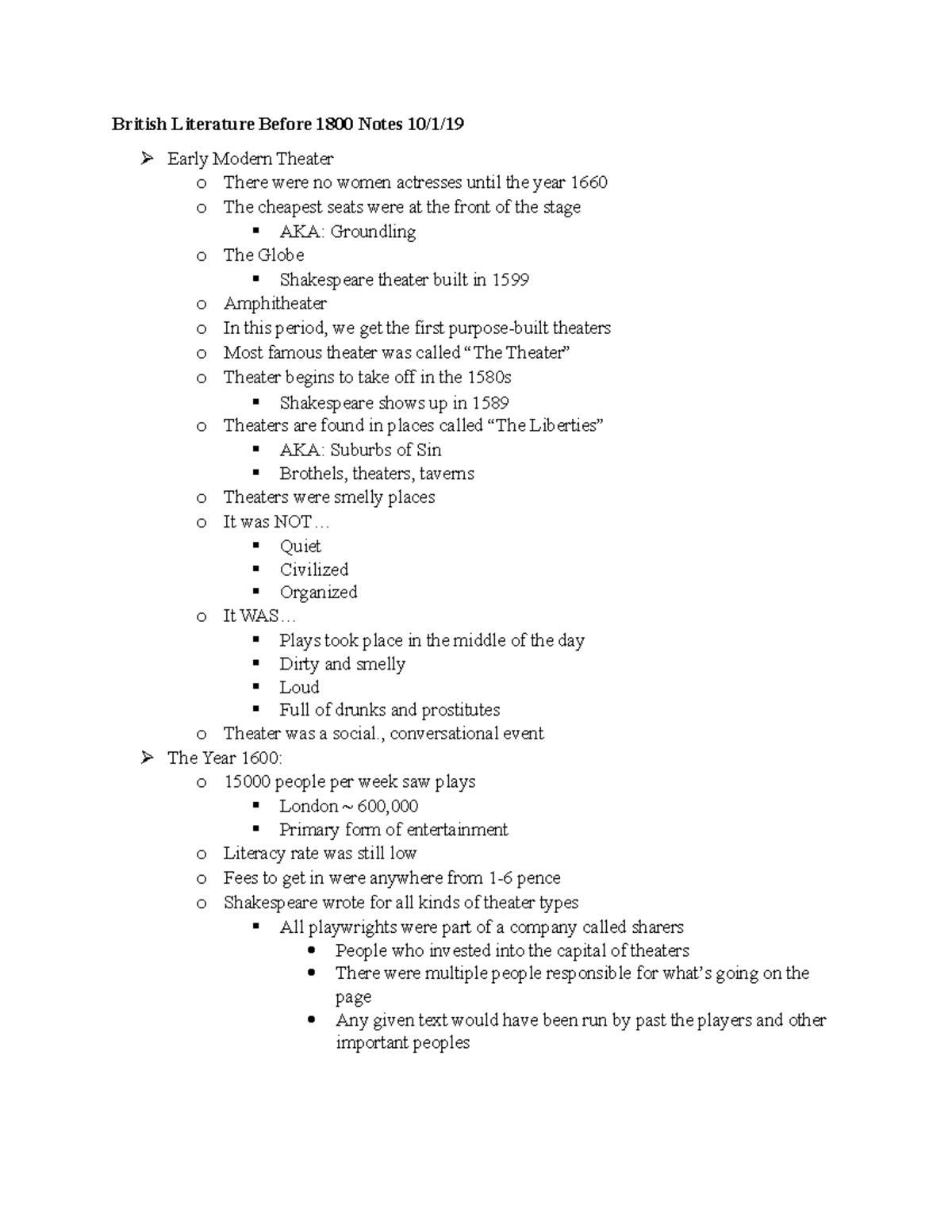 Brit Lit Notes 10.1&3.19 Notes - British Literature Before 1800 Notes ...