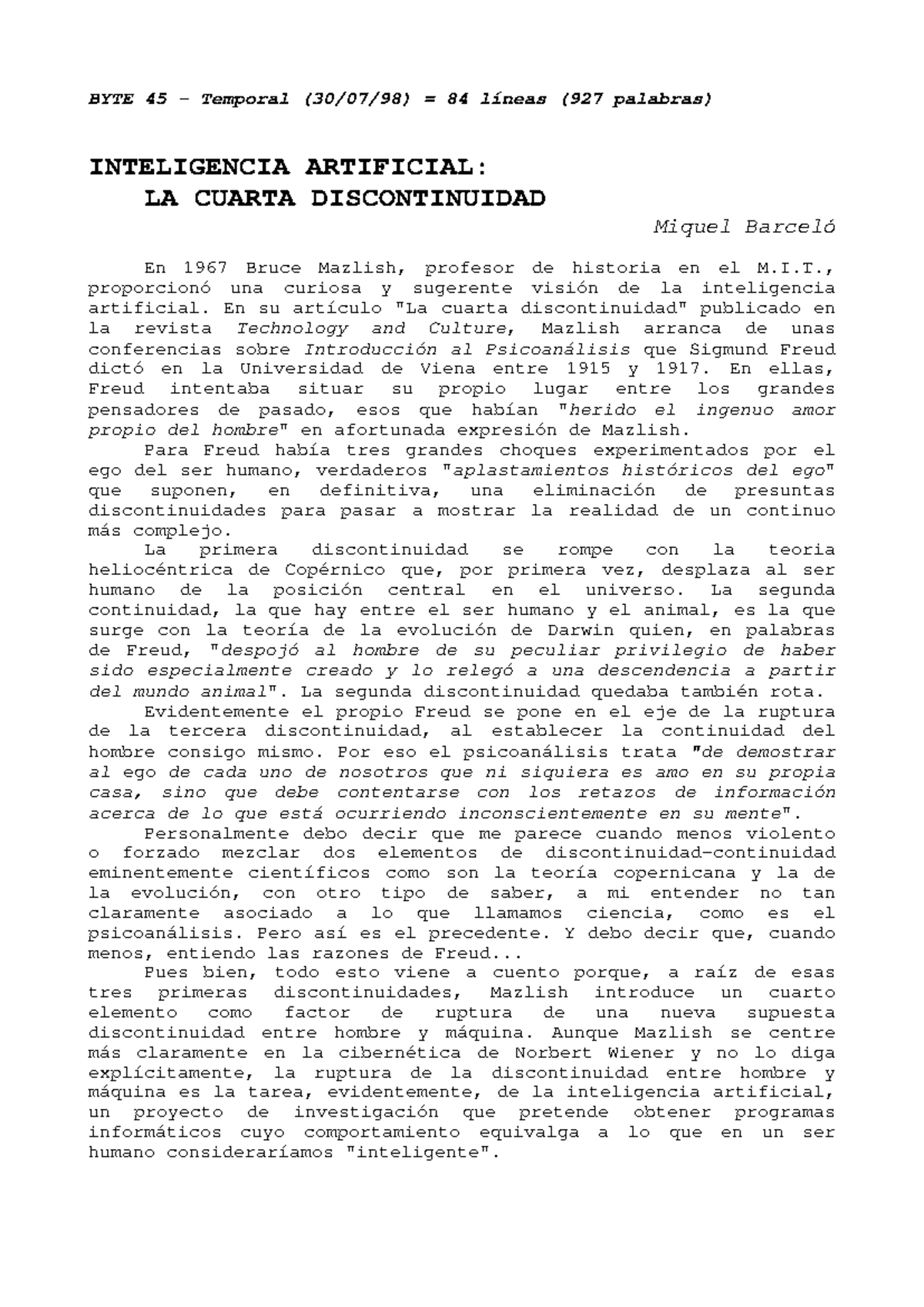 BYTE45 - Resumen Tecnologías de la Información y la Comunicación - BYTE ...