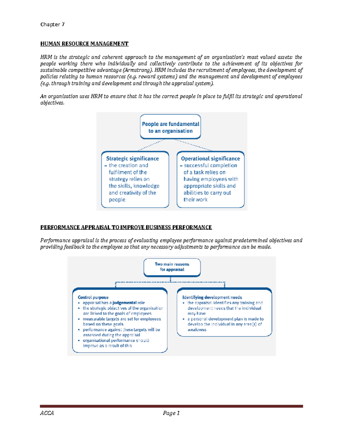 P5 Chapter 7 Human Resources Aspects OF Performance Management - HUMAN ...