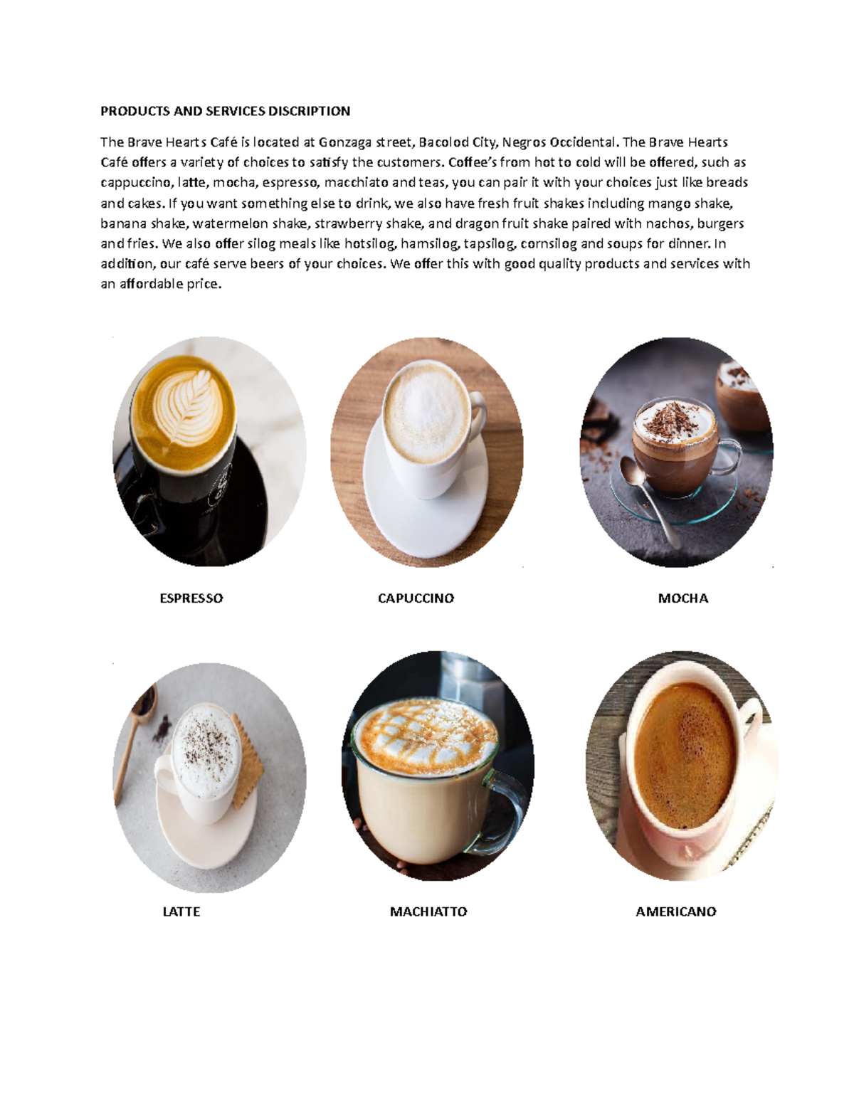 Products AND Services Discription SC DONE - PRODUCTS AND SERVICES ...