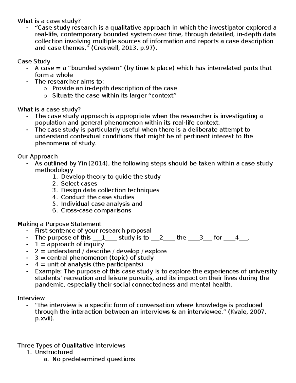 Qualitative Methods of Data Collection - What is a case study? - “Case ...