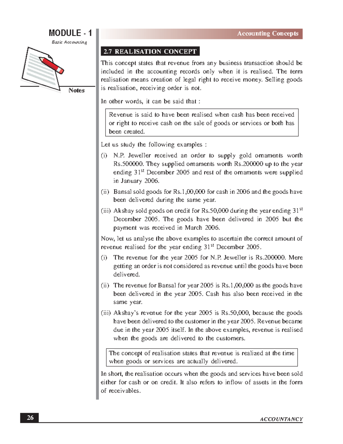 Sample notes of accounting 10-12 - ACCOUNTANCY MODULE - 1 Notes ...