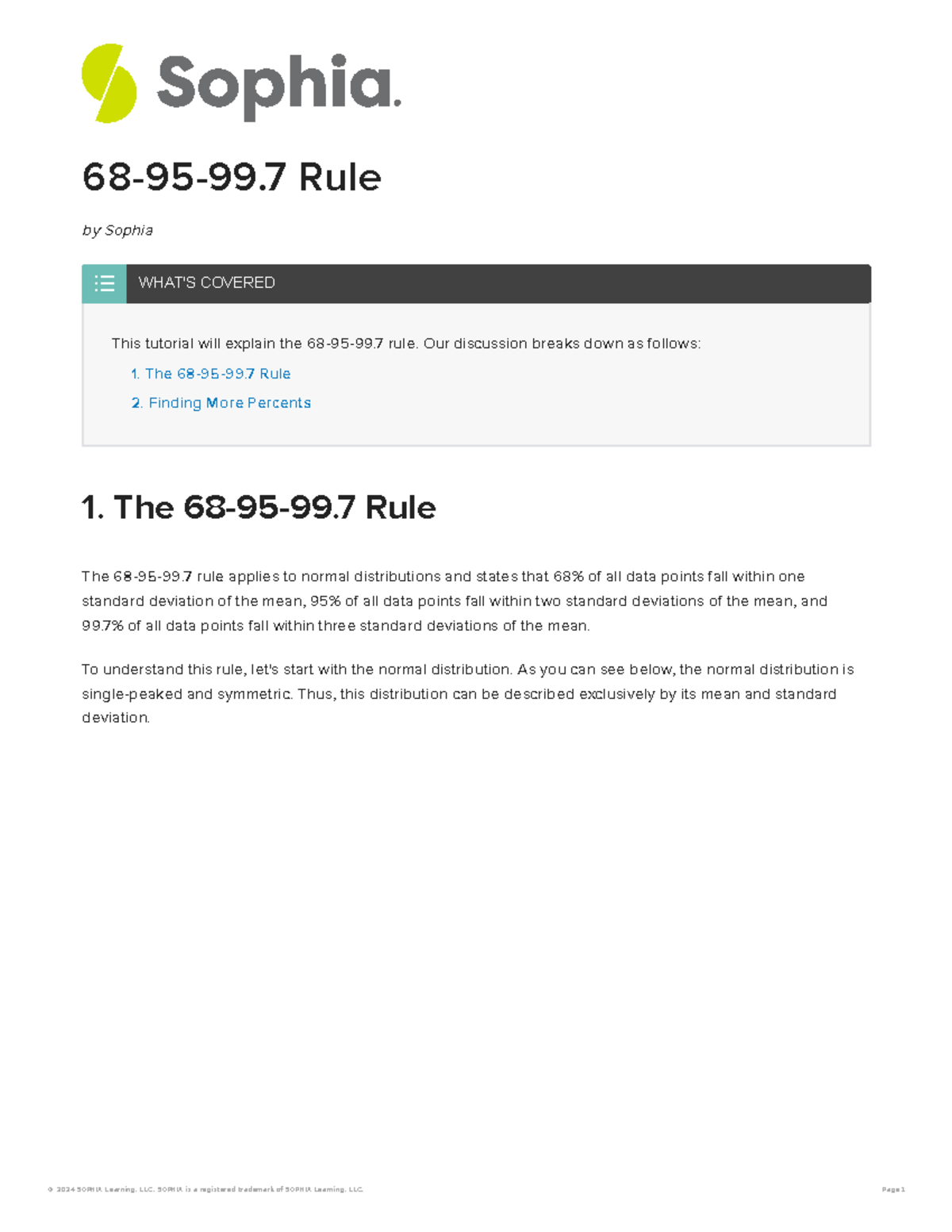 68 95 997 rule 2 - 68/95/997 rule 2 - 68-95-99 Rule by Sophia This ...