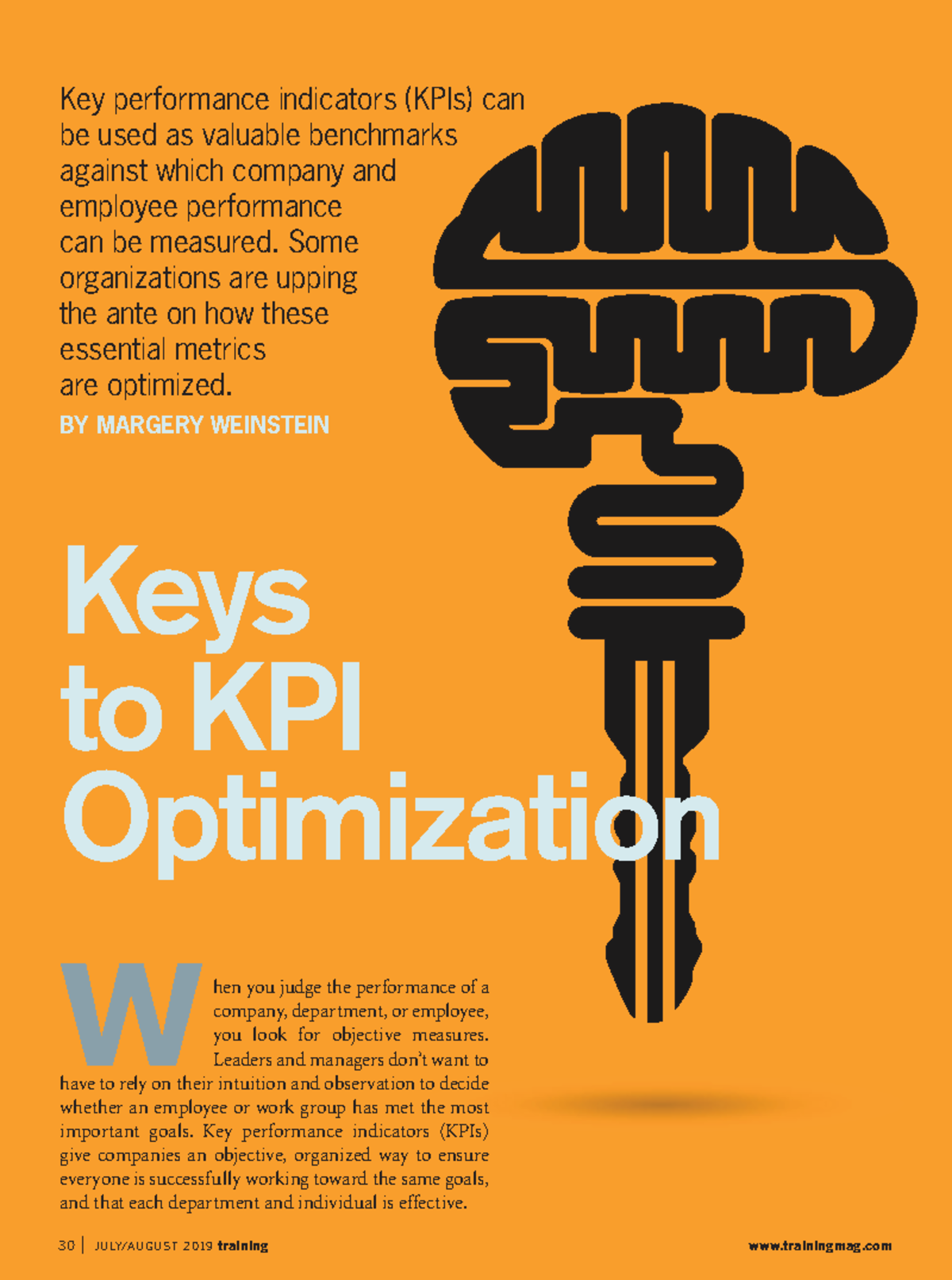 Keys to KPI Optimization - ####### 30 | JULY/AUGUST 2019 training ...
