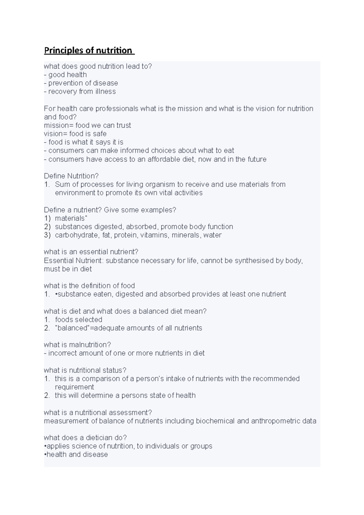 2. Principles of nutrition - Principles of nutrition what does good ...