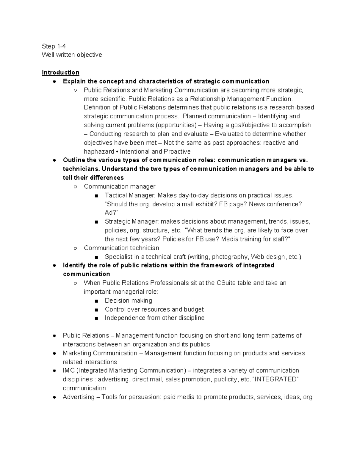 STC 201 Exam 1 Review - Lecture notes 1 - Step 1-4 Well written ...