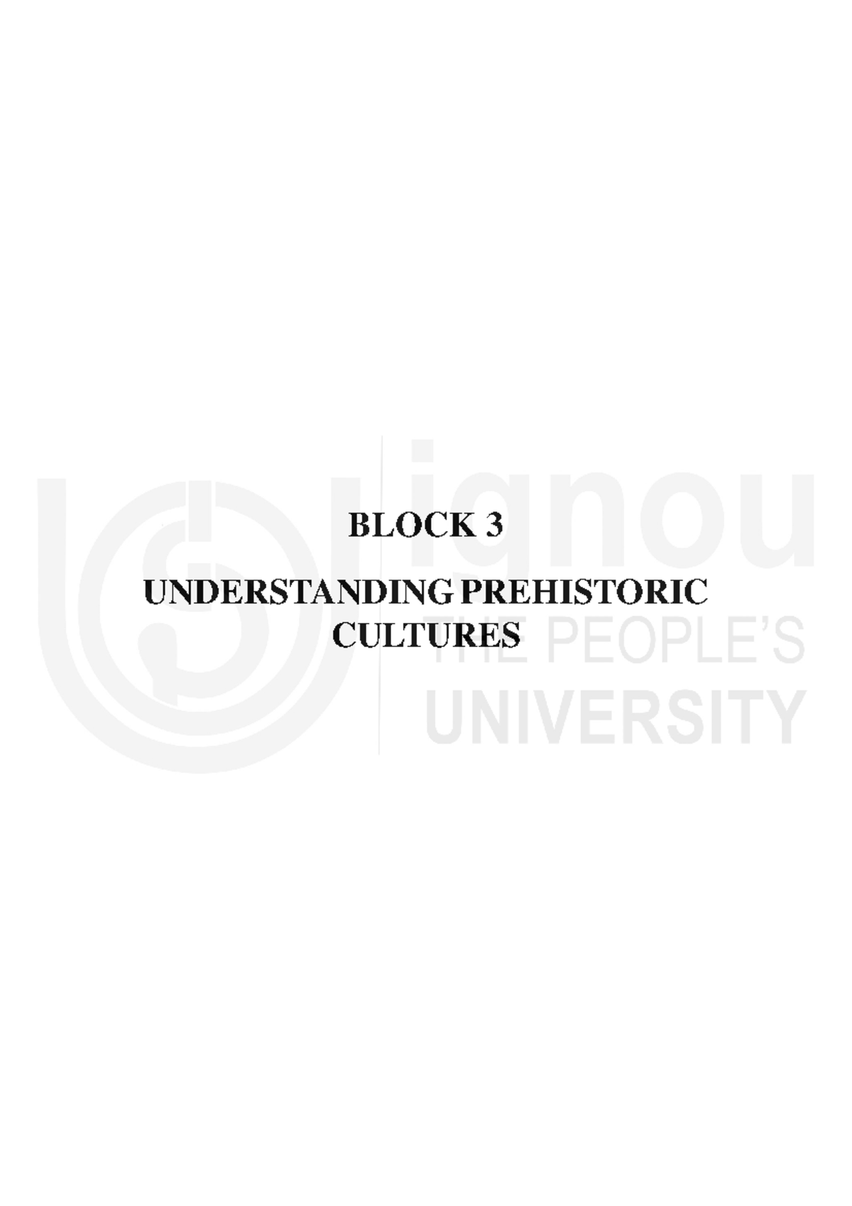 Block-3 - archeological anthropology - BLOCK 3 UNDERSTANDING ...