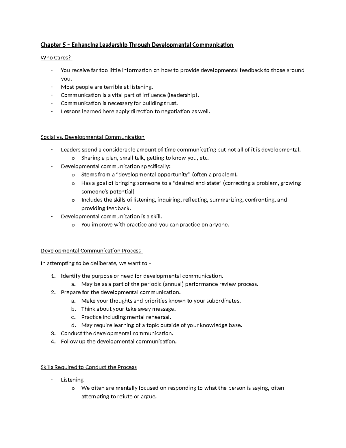 Chapter 5 – Enhancing Leadership Through Developmental Communication ...