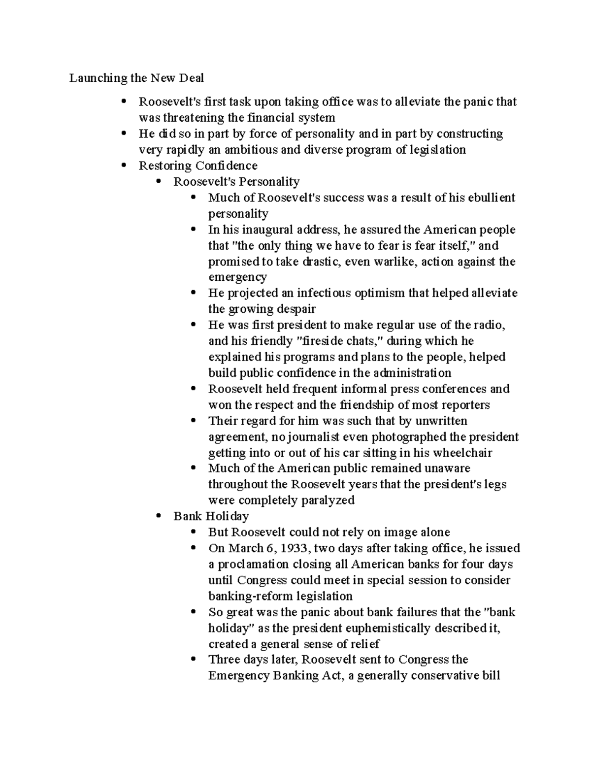 New Deal pt 1 - A fix to the Great Depression - Launching the New Deal ...