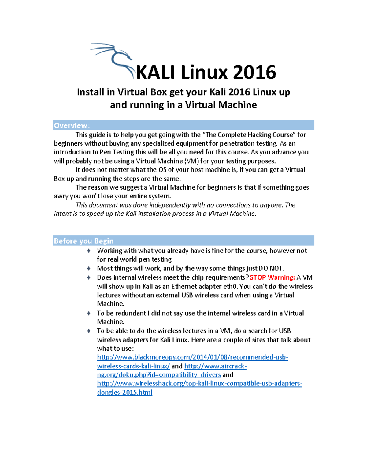 006 Get Kali Ready Courserev-5-8-16 - KALI Linux 2016 Install in ...