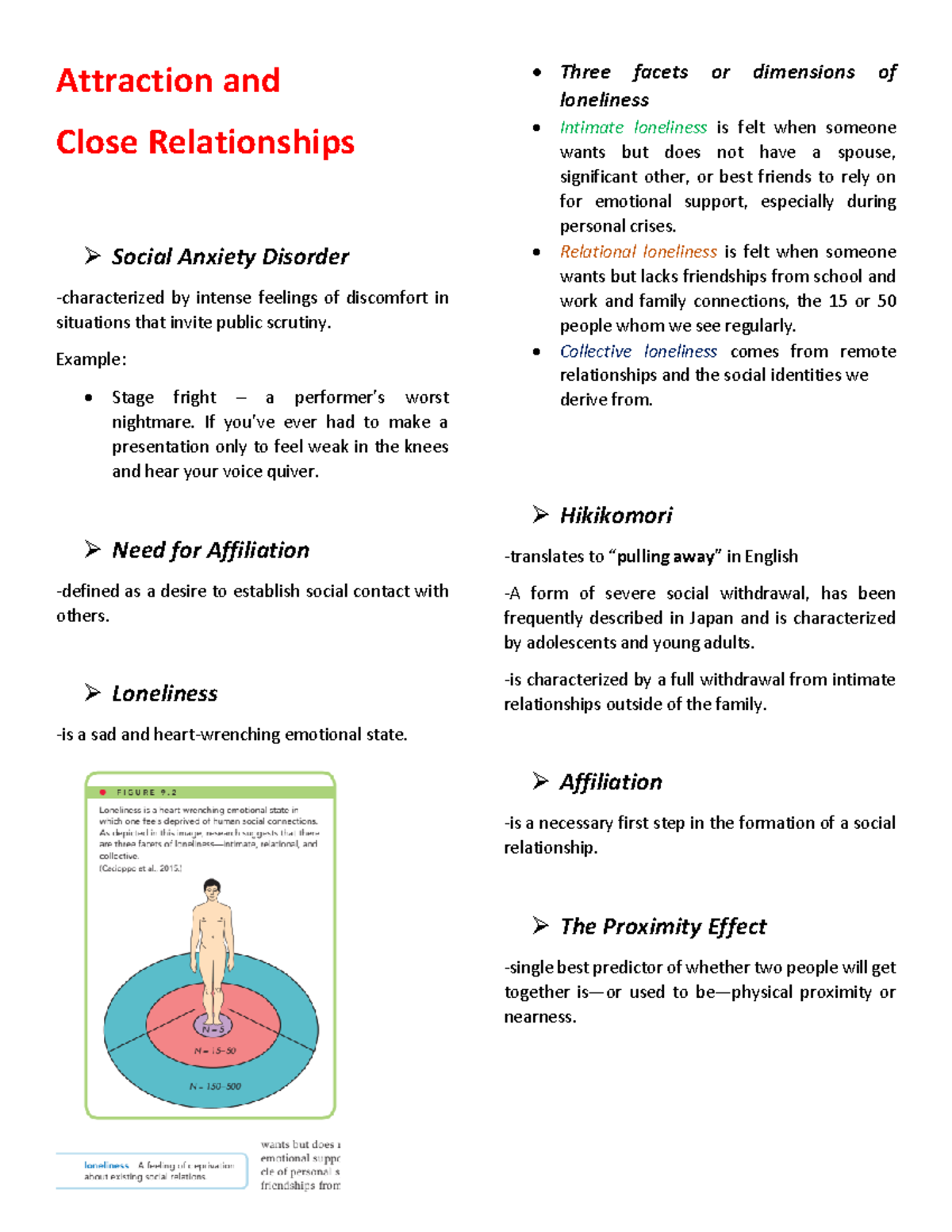 SOC Psych Notes 5 - Attraction AND Close Relationships - Attraction and ...