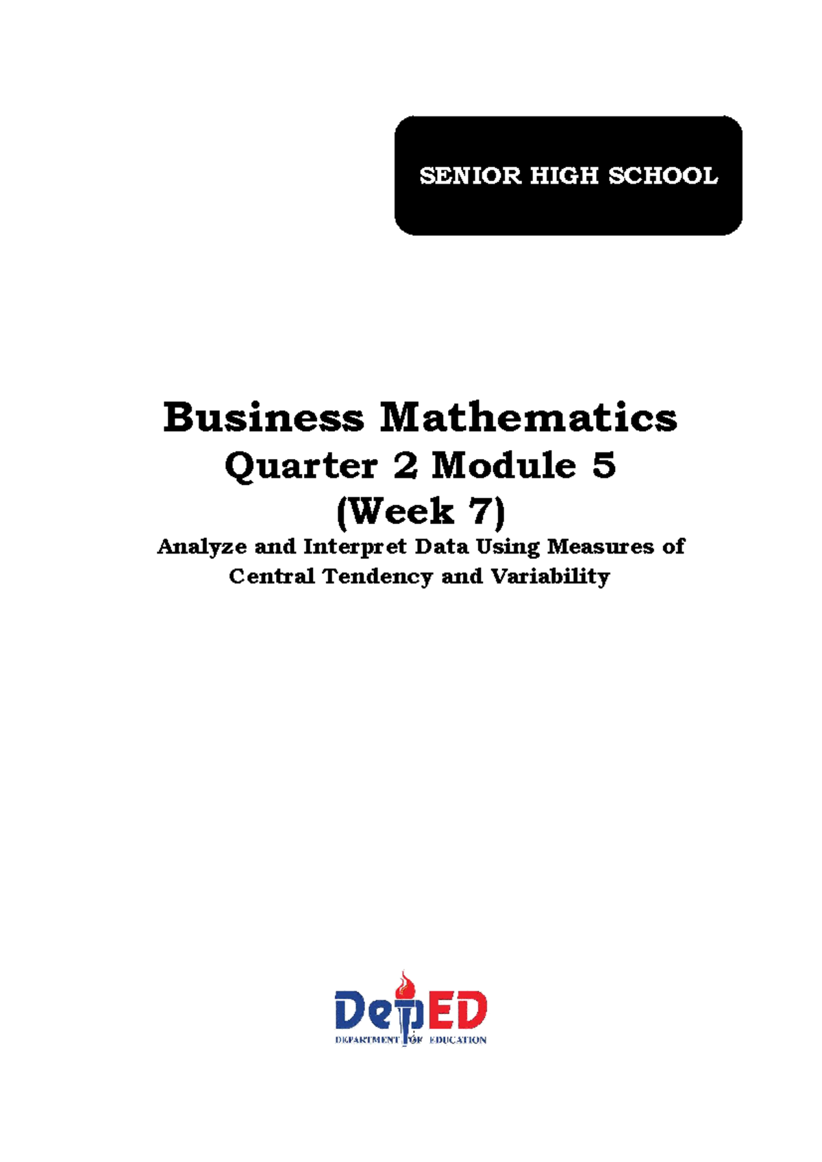 5 Q2 Bus Math - Business Mathematics Module 5 for Second Quarter - ii ...