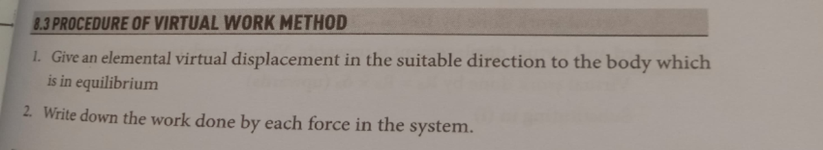 Procedure of virtual work method - Engineering Mechanics - 8 PROCEDURE ...