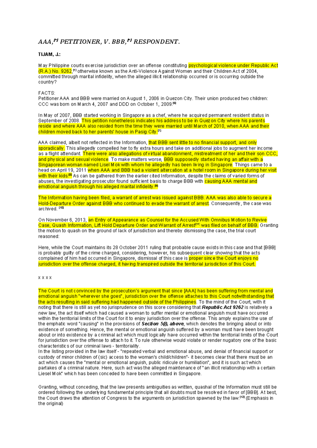 10. AAA v. BBB, G.R. No. 212448, January 11, 2018 - AAA,[] PETITIONER ...