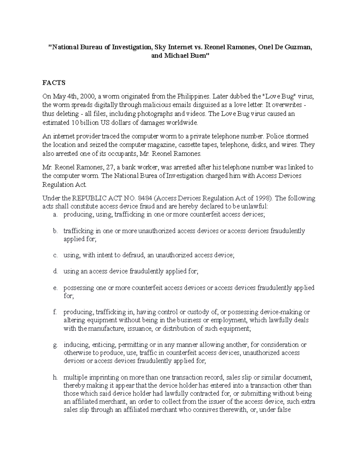 Case-Digest - case digest for business ad - "National Bureau of ...