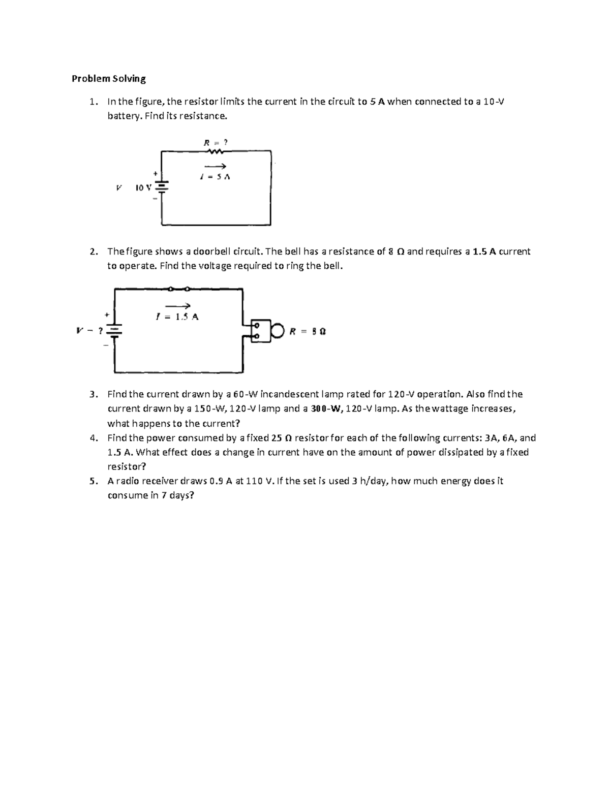 Problem Solving-Ohms Law Summary for Easy Understanding - Problem ...